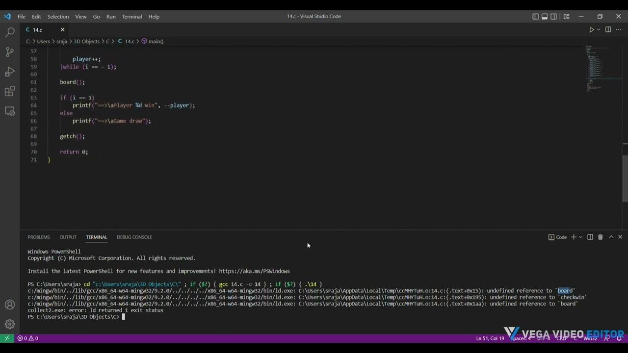 C (Programming Language) Project 14: 'Tic Tac Toe' Created by Trishanth Kumar - YouTube