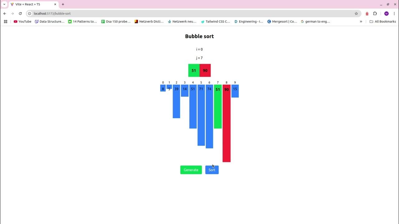 Bubble Sort Visualized: React.js Animation for Beginners! - YouTube