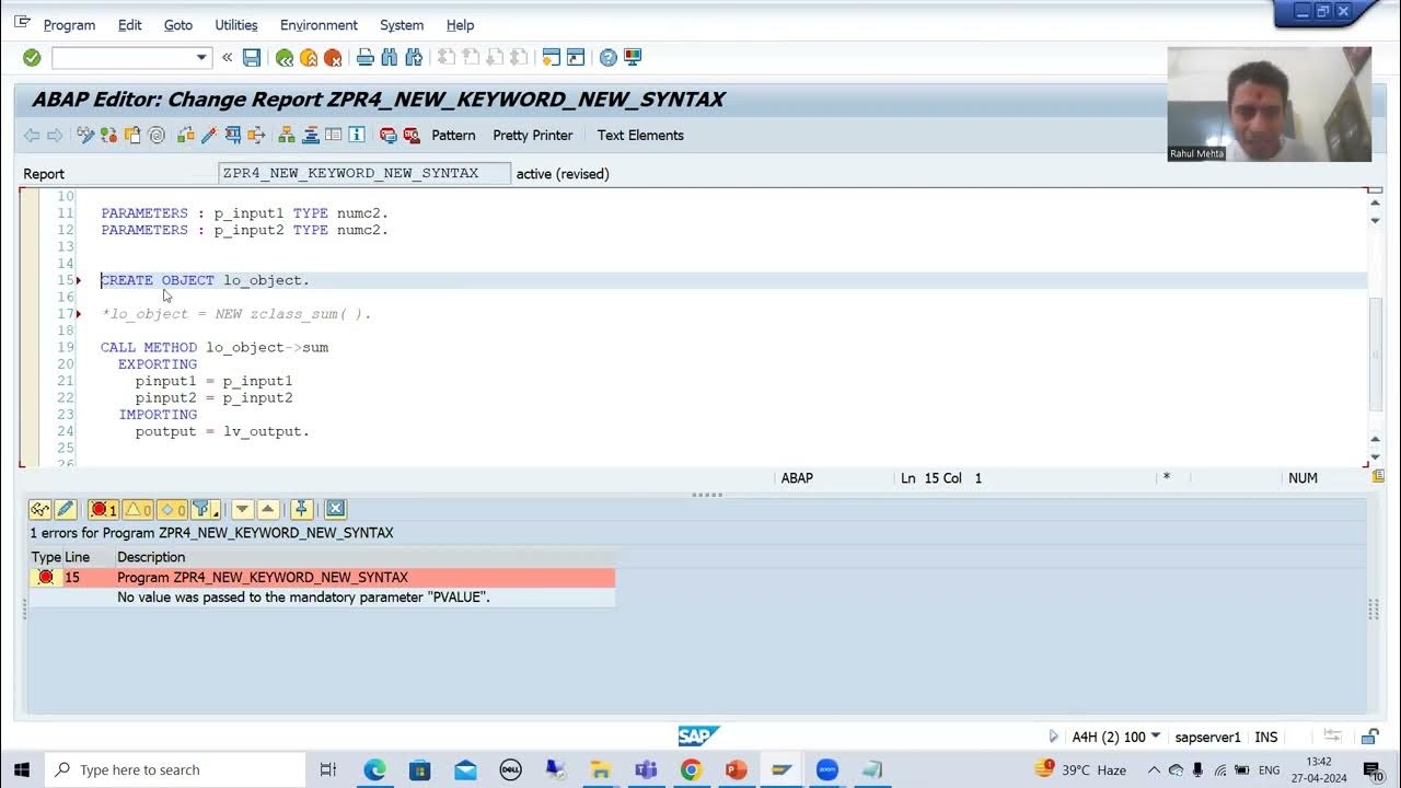6 - SAP ABAP New Syntax - NEW Keyword With Parameters - YouTube