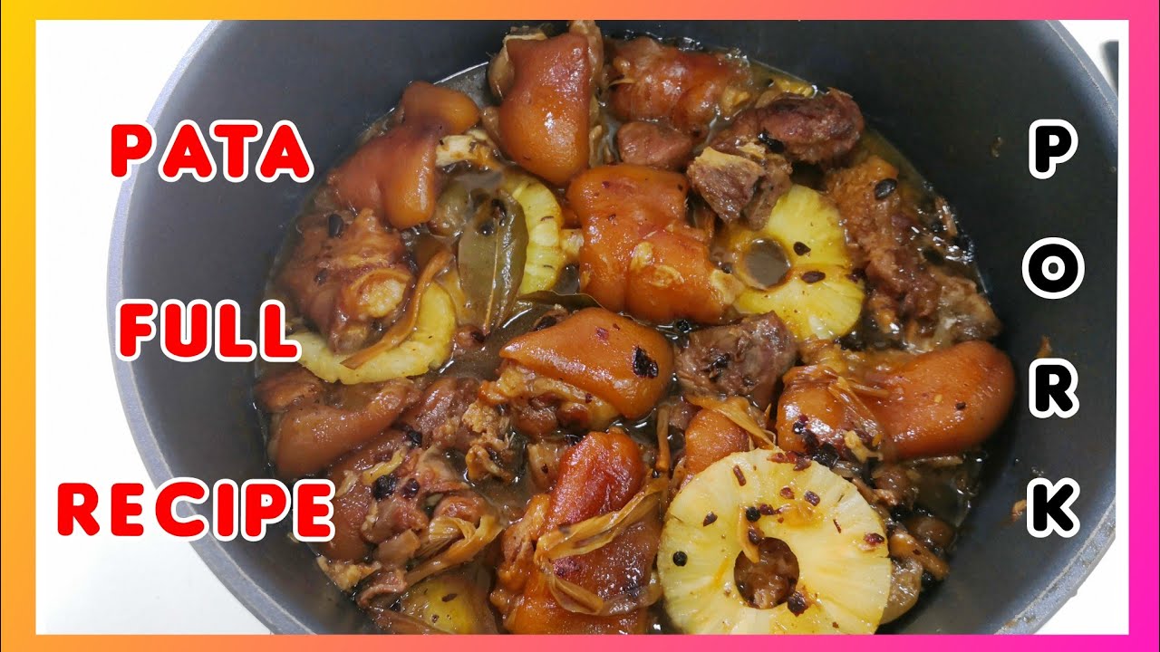 Simple PORK pata recipe with pineapple sliced. - YouTube