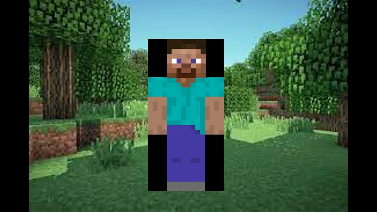Steve from minecraft staring at you while non copyright musics play in ...