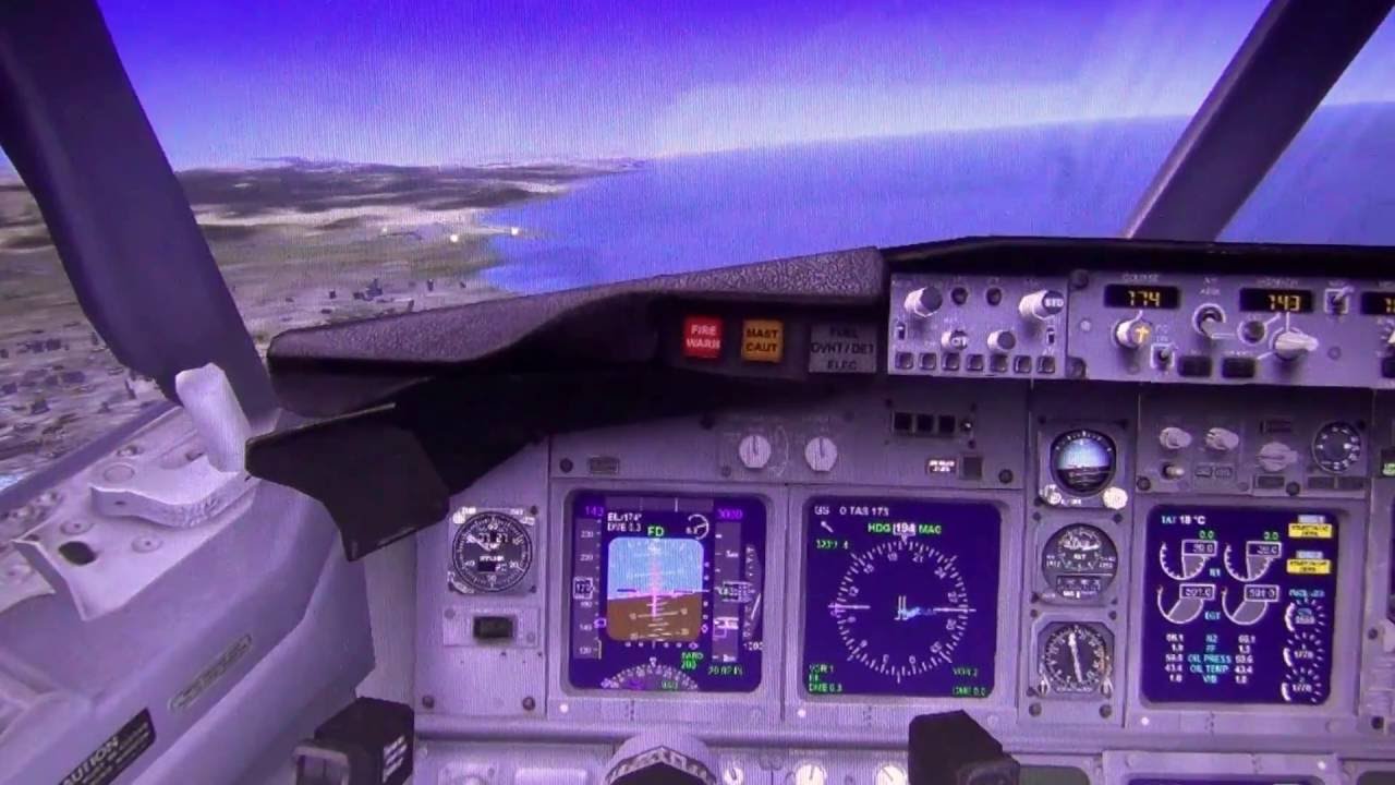 Cockpit view Boeing 737-800 Landing at Beirut Airport - YouTube