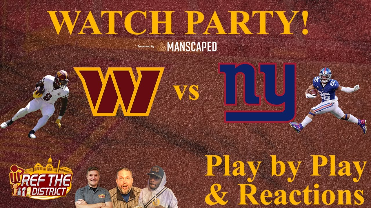 Washington Commanders @ New York Giants LIVE Watch Party, Livestream ...