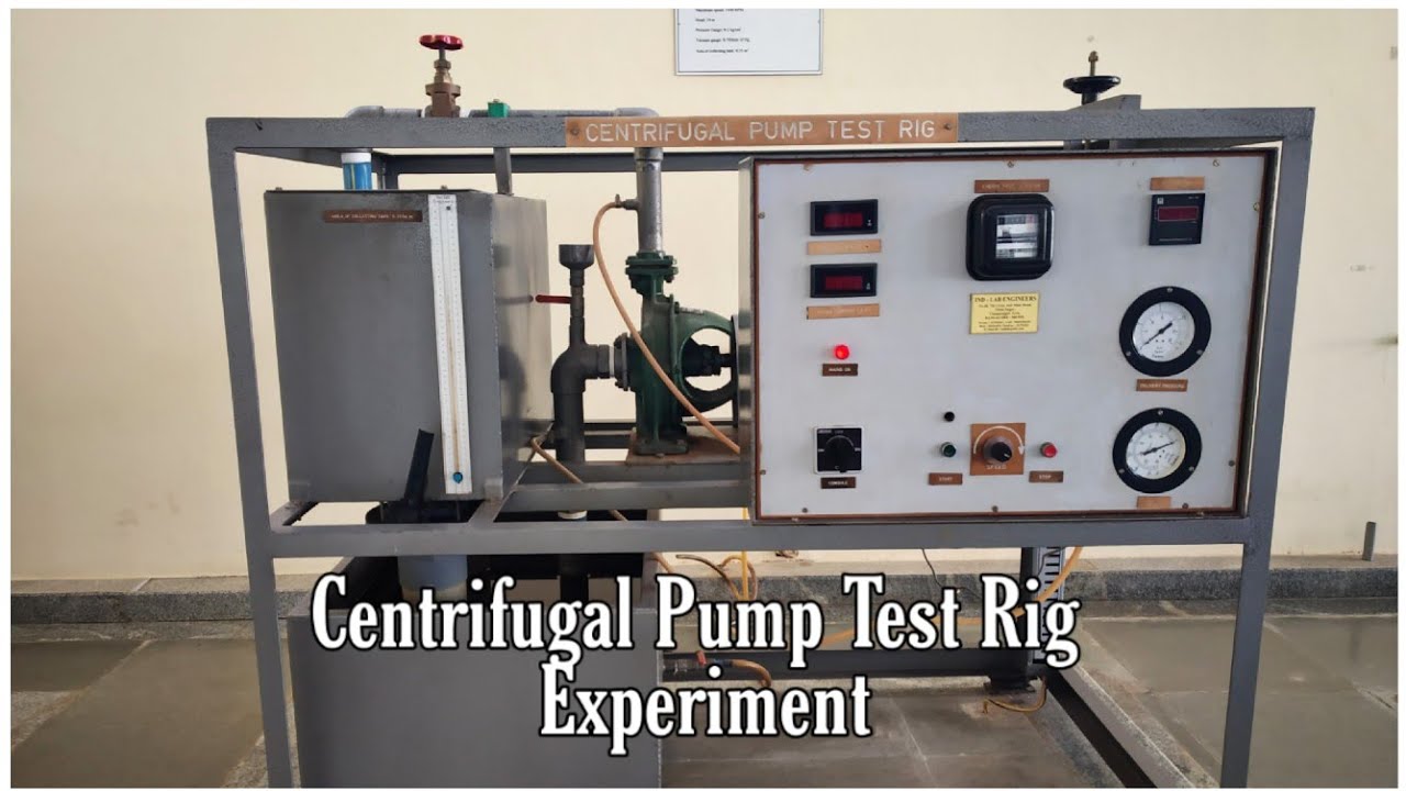 FM lab | Centrifugal pump test rig experiment | VTU | Engineering - YouTube