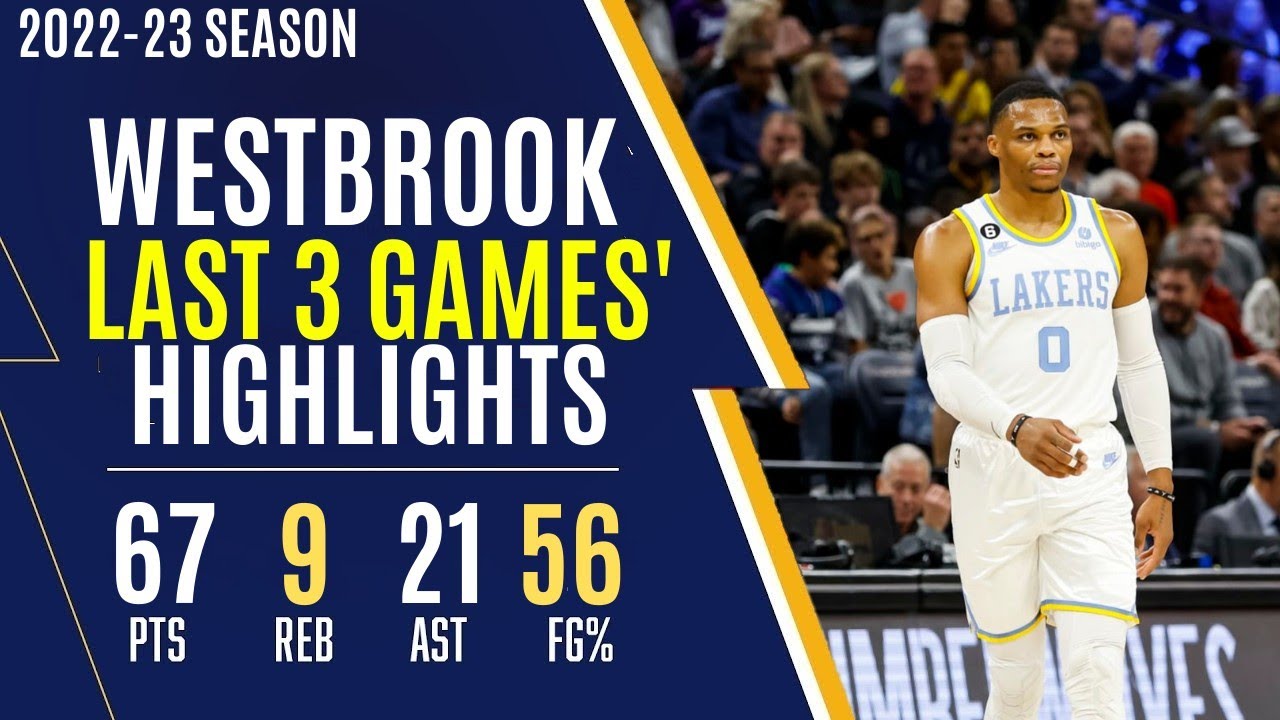 Russell Westbrook Last 3 Games' Highlights!! // 67 Points In 3 GAMES🤯 ...