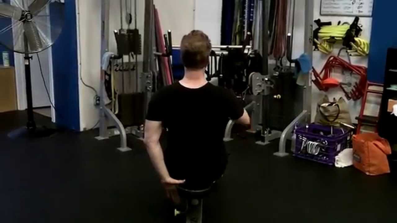Seated 1 Arm Cross Row - YouTube