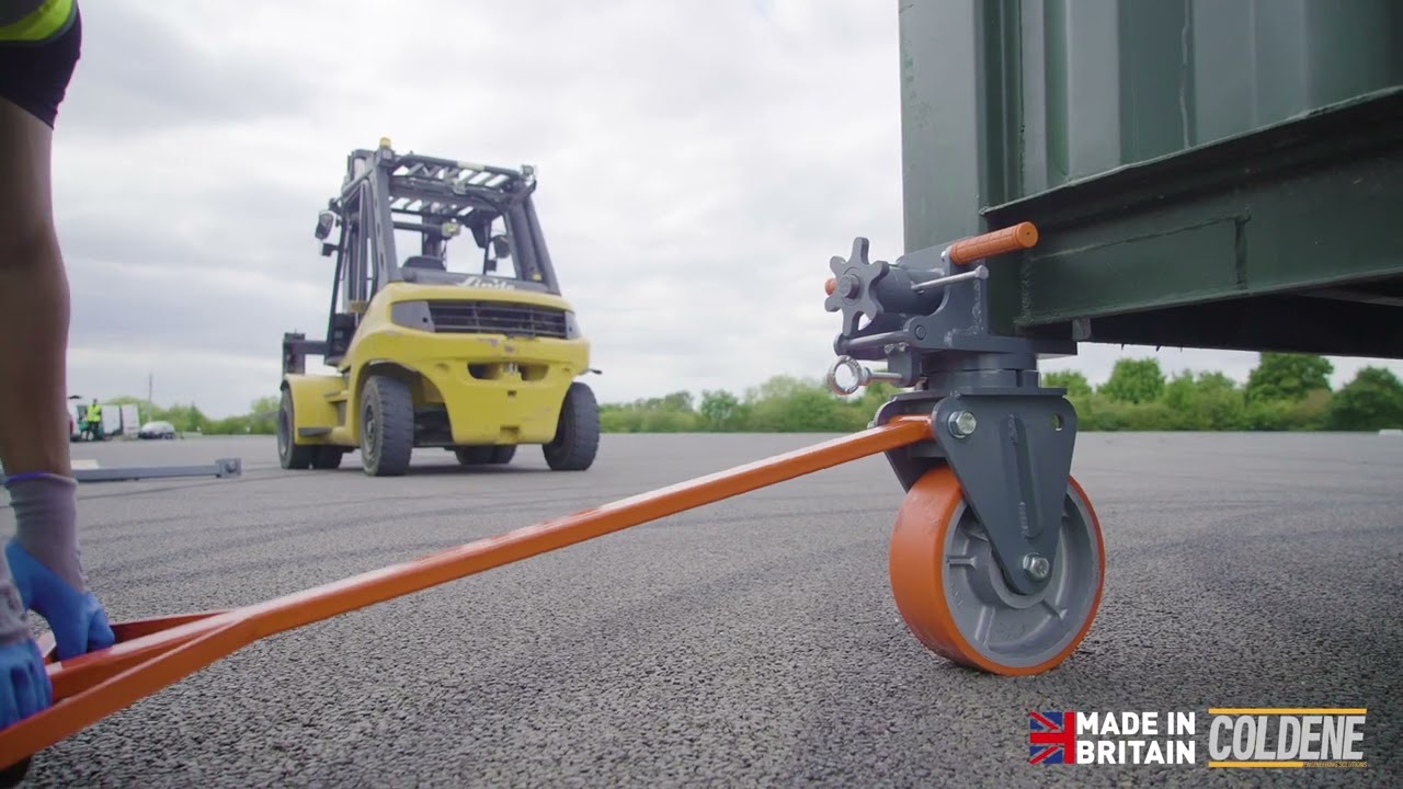 ISO Shipping Container Castors - 12 Ton Set - YouTube