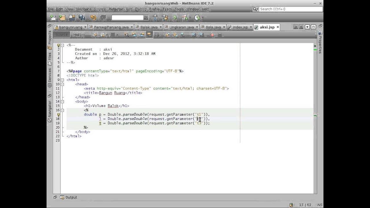 (Java Netbeans UML part 3) Simple Java Server Page (JSP) Tutorial using Generated Java Code ...