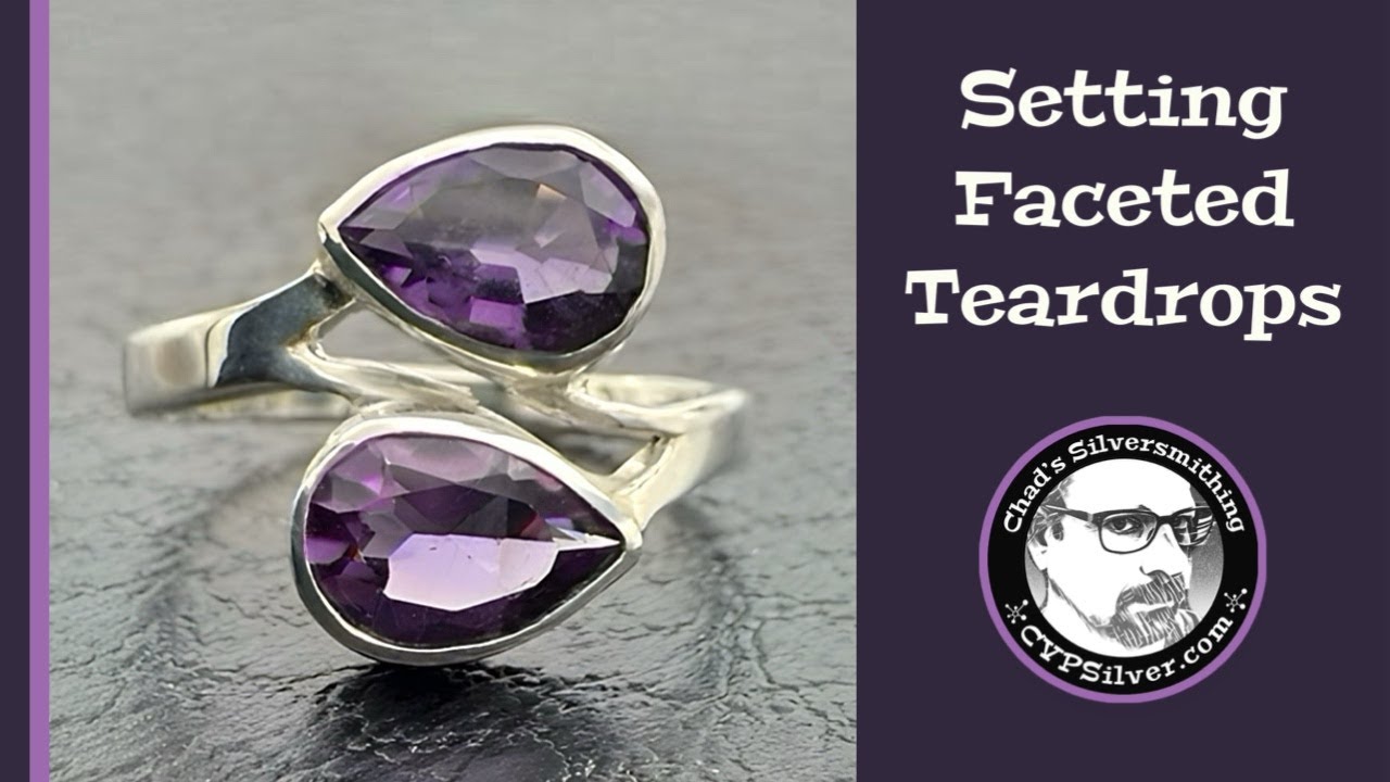 Bezel Setting Teardrop Stones: A Silversmithing Tutorial - YouTube