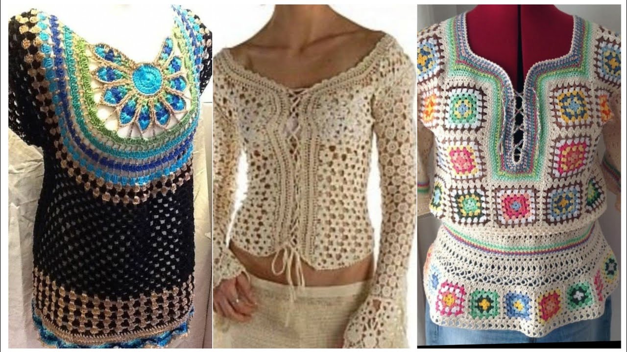 Top 55 Latest stylish trendy crochet handknit blouse top pattern ...