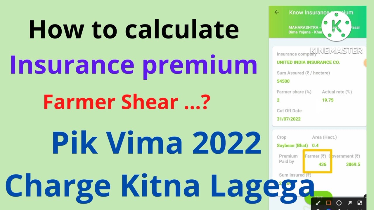 how to calculate pik vima insurance premium | पीक विमा योजना | पीक विमा ...
