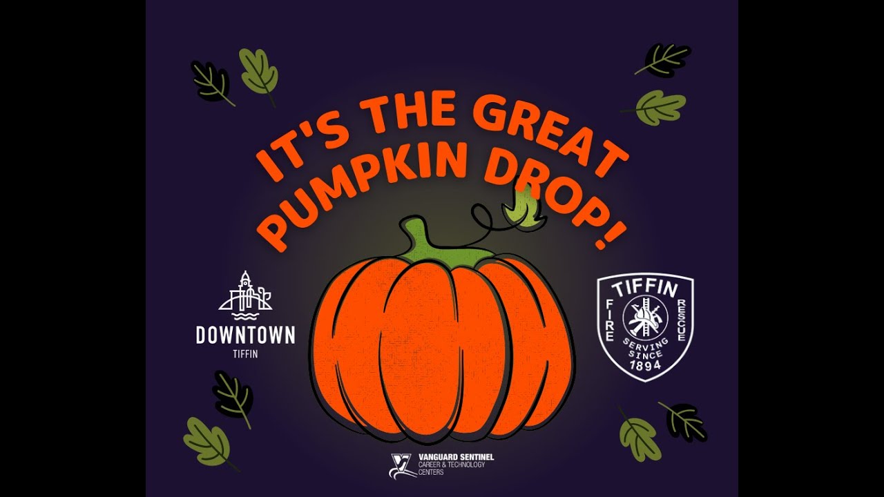 The Great Pumpkin Drop ~ Downtown Tiffin, OH - YouTube