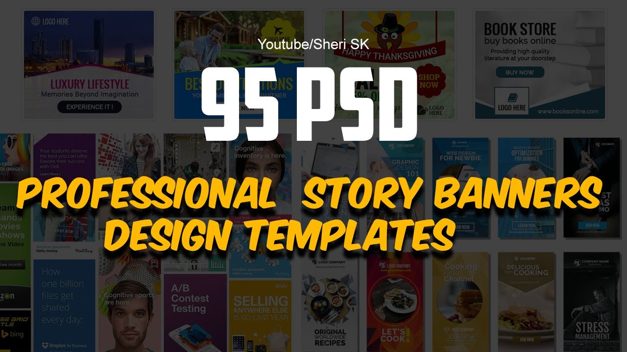 Professional Story Banners Design Templates For Photoshop |Sheri Sk ...