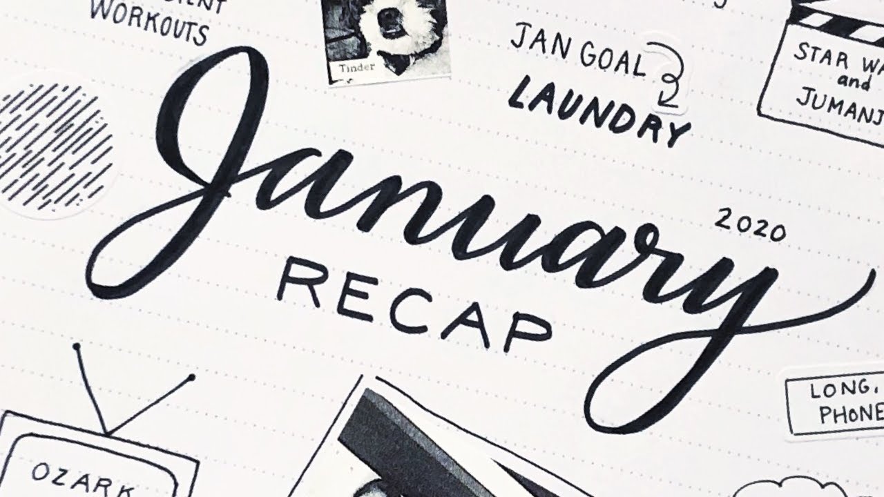 January 2020 Recap Page // Monthly Review // The Happy Planner ...