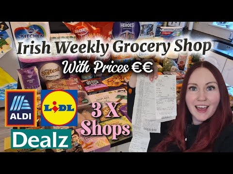 Irish Weekly Grocery Shop - 3 Different Shops with Individual Prices ...