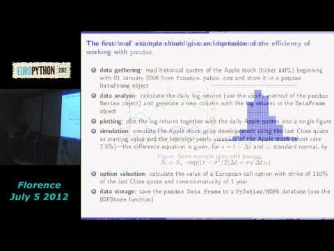 Fast Data Mining with Pytables and pandas - YouTube