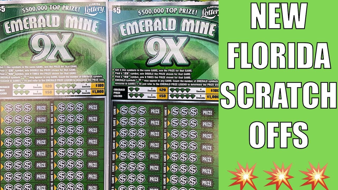NEW FLORIDA LOTTERY SCRATCH OFF TICKETS $500,000 EMERALD MINE 9X 🥳 ...
