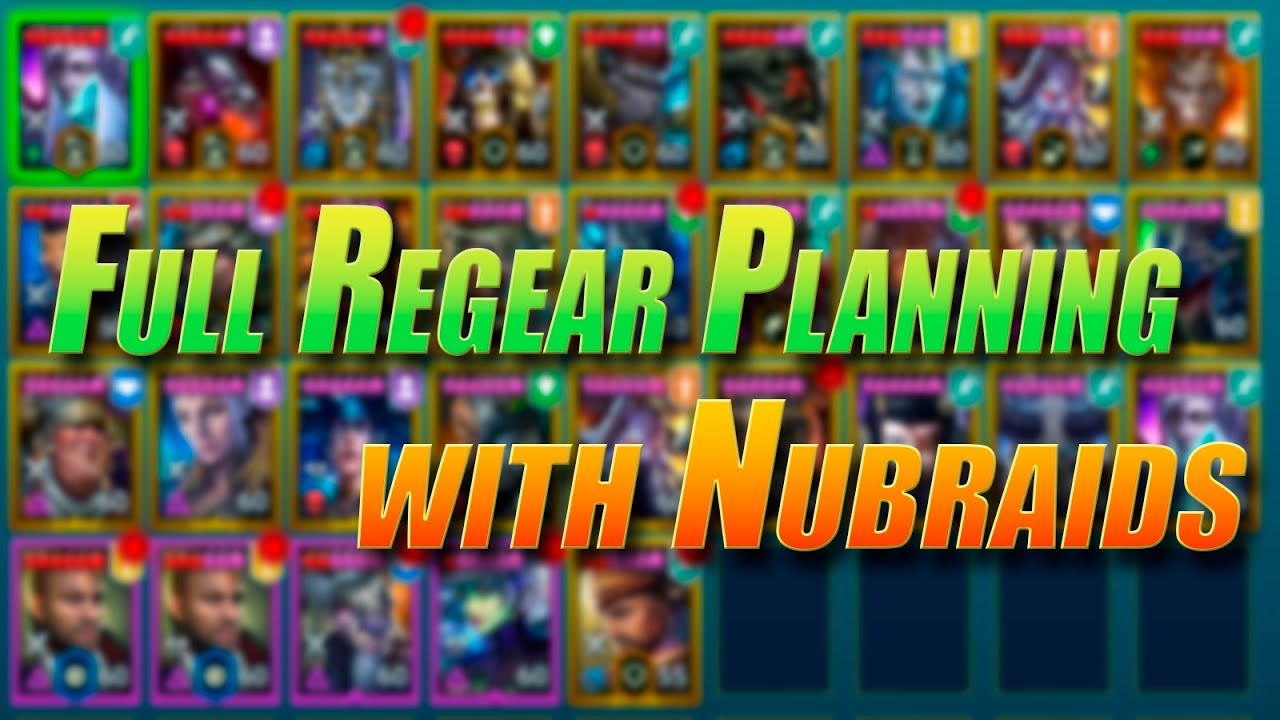 Full Account Regear Planning with @NubRaids | Account Management | Raid ...