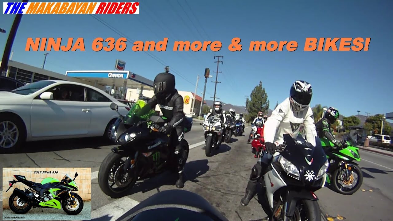 2013 Kawasaki NINJA 636 ZX6R Rider, Cruising on the Street - GoPro HERO ...