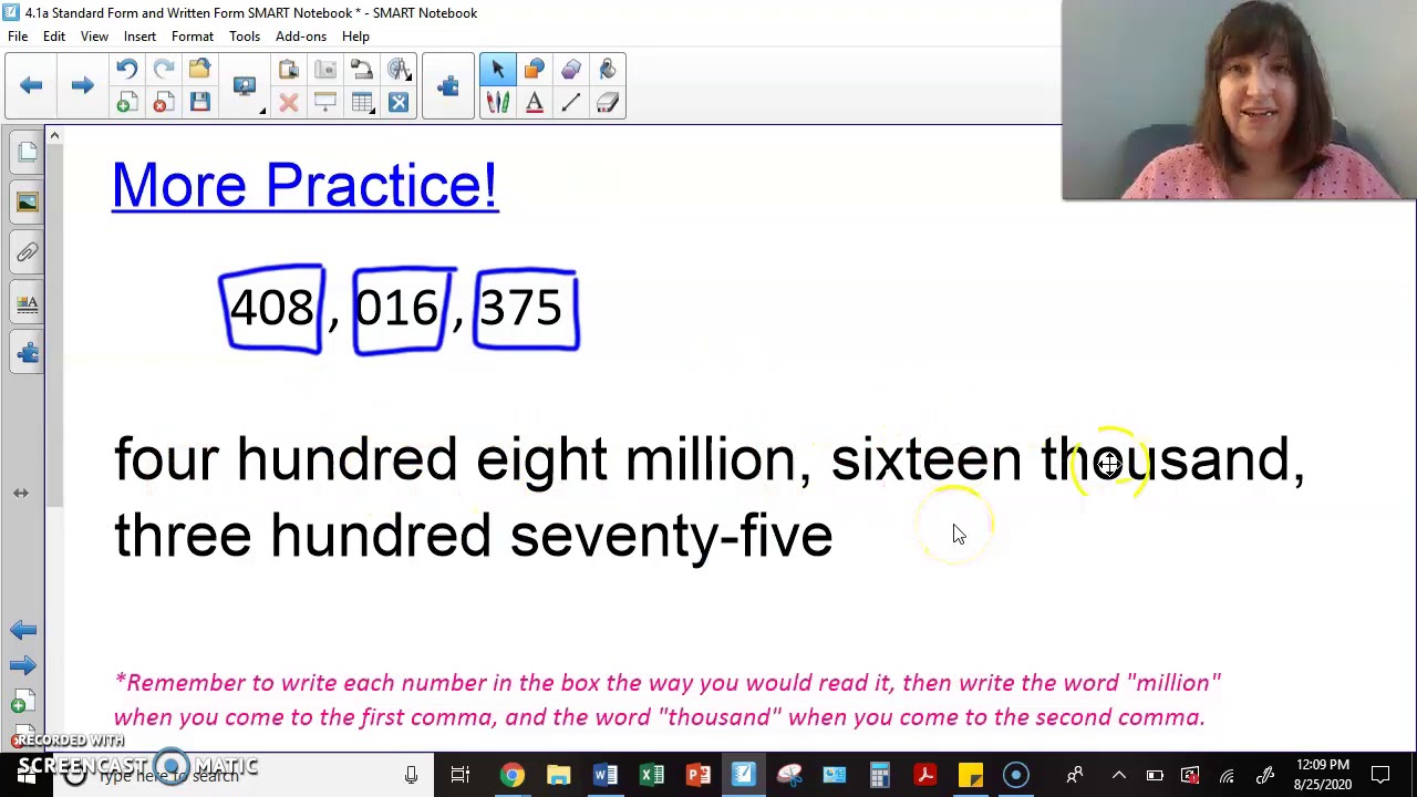 Standard Form and Written Form of Whole Numbers - YouTube