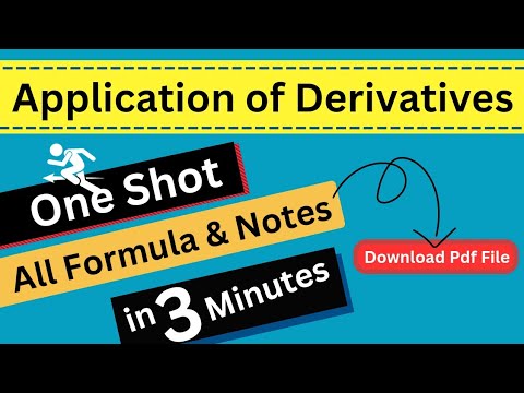 Application of Derivatives All Formula 💥Class 12 Application of ...