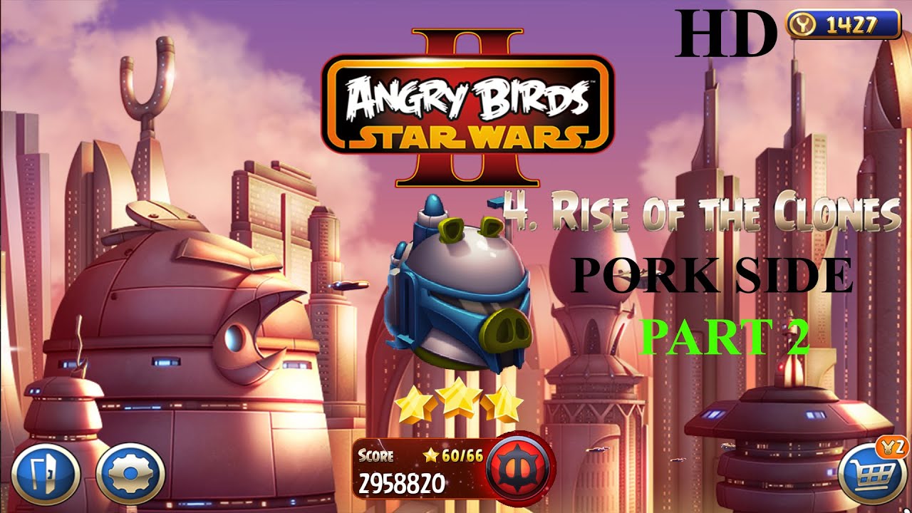Angry Birds Star Wars II Gameplay| RISE OF THE CLONES|Pork Side|Part 2|Levels 11 to 20|All 3 ...