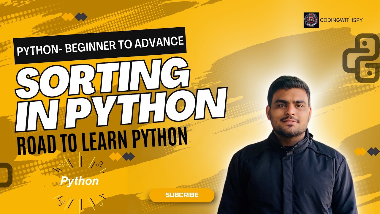 Sorting In Python Python Beginner To Advance Codingwithspy Youtube 9727