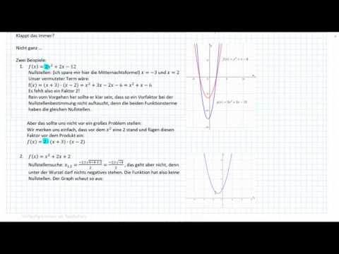 Faktorisierung von ganzrationalen Funktionen - YouTube