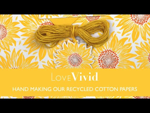 Hand Making Recycled Cotton Paper - YouTube