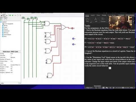 Logisim and Truth Table to Boolean Equation to Circuit Walkthrough ...