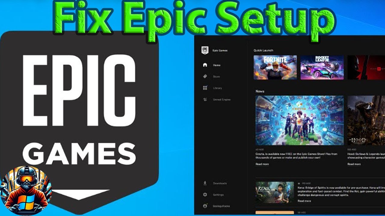 How to Fix the Epic Games Launcher Setup Wizard Error.! - YouTube