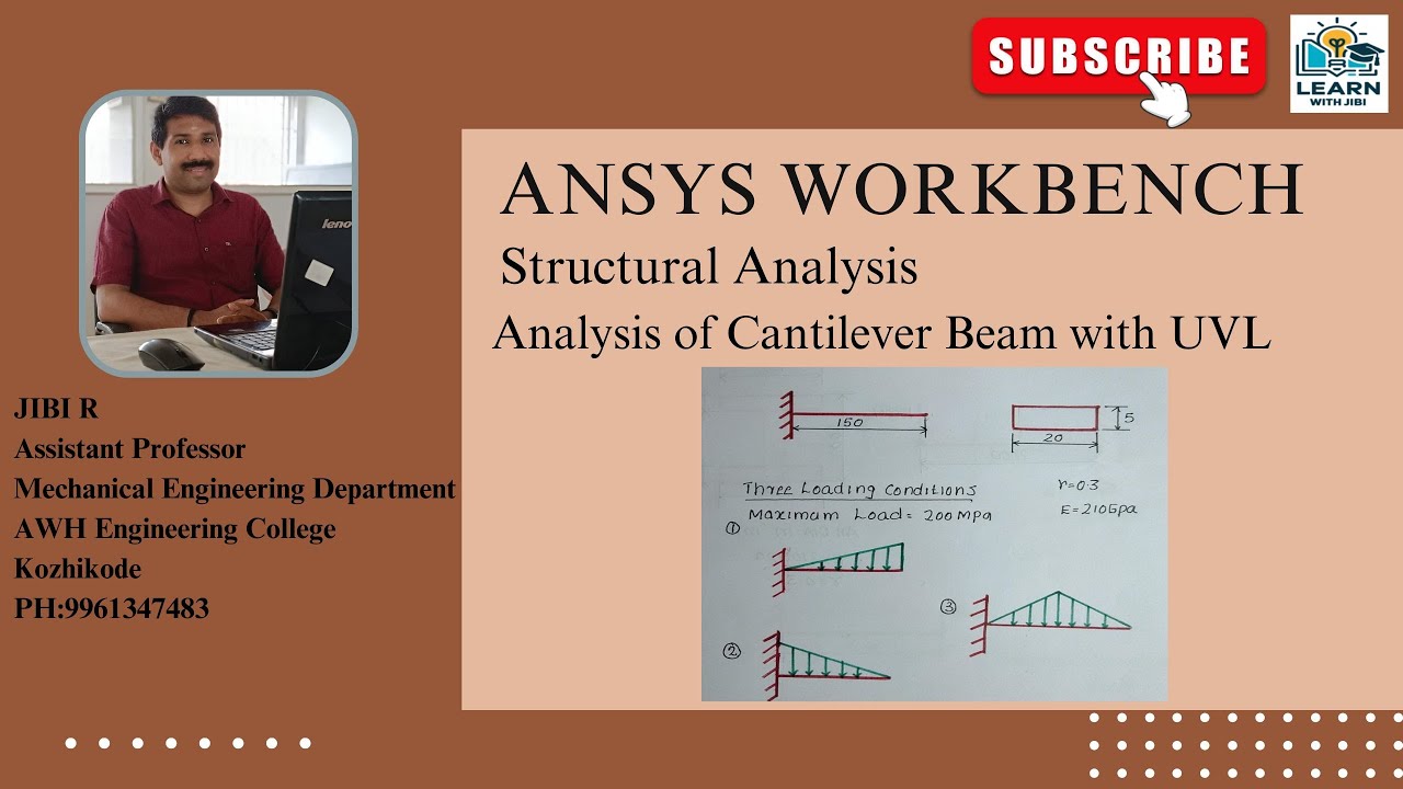 Ansys workbench-Structural Analysis of Cantilever Beam With UVL - YouTube