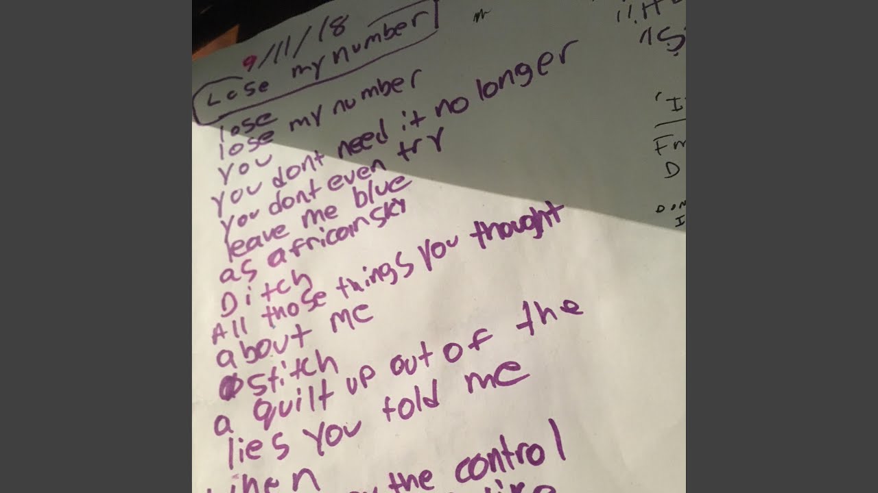 Lose My Number - YouTube