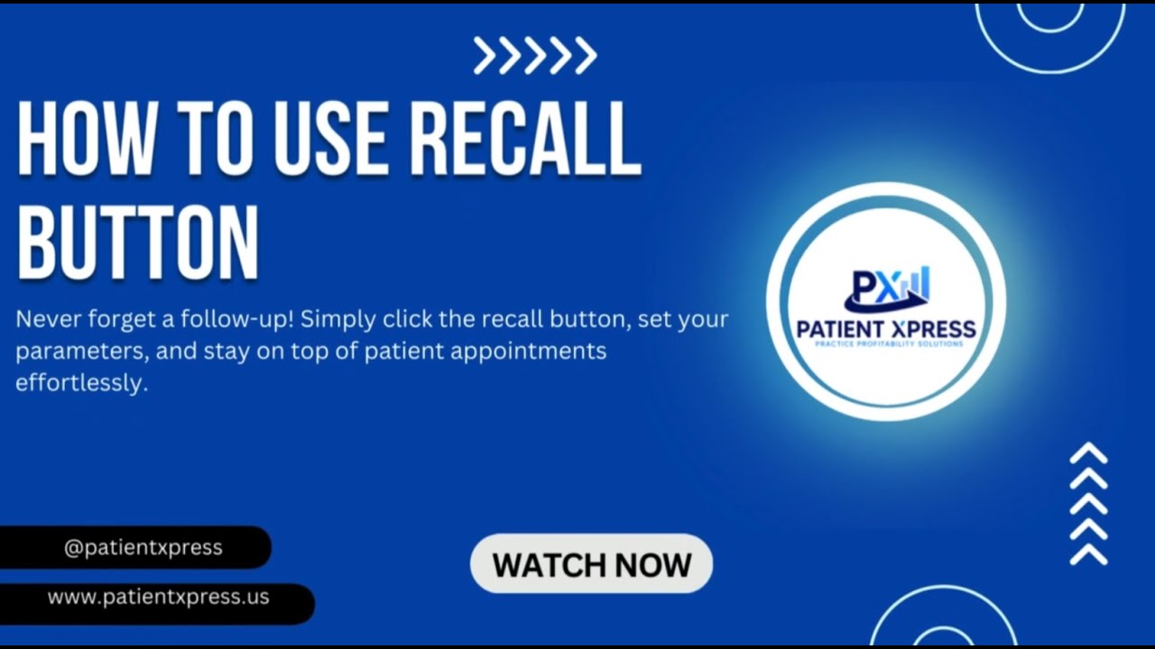 How to use Recall button with Patient Xpress - YouTube