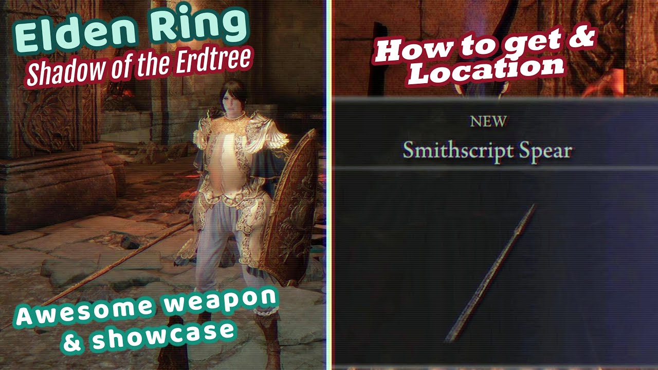 Elden Ring Location of awesome weapon Smithscript Spear & Weapon ...