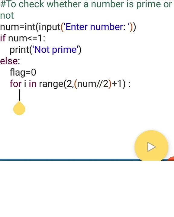 #To check whether a number is prime or not #python #basics - YouTube