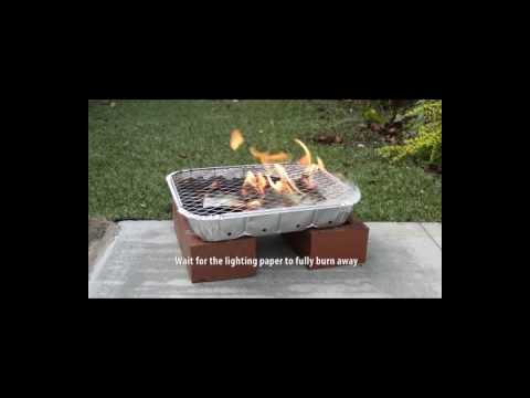 How to light an EAZIE Disposable Braai/BBQ - YouTube