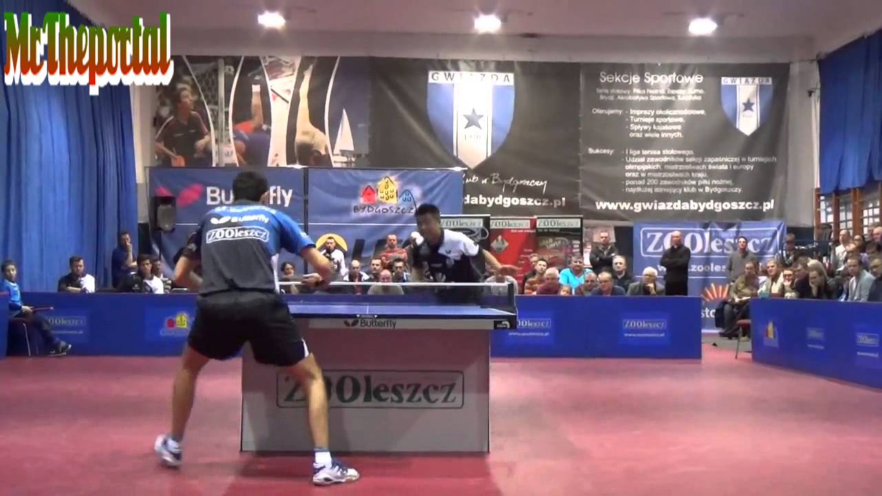 Table Tennis Polish League 2014/15 - Mihai Bobocica Vs Chen Weixing ...