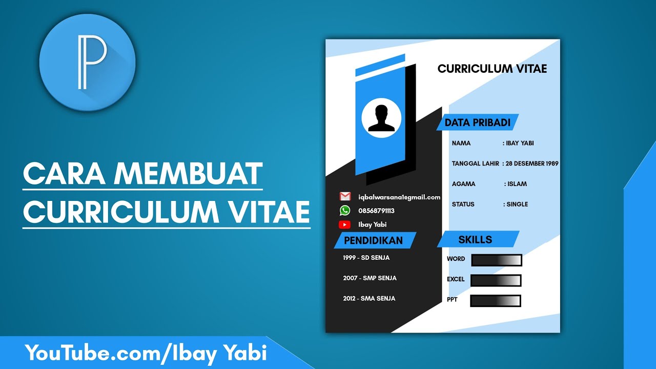 Cara Membuat CV di Android - PixelLab Tutorial - YouTube