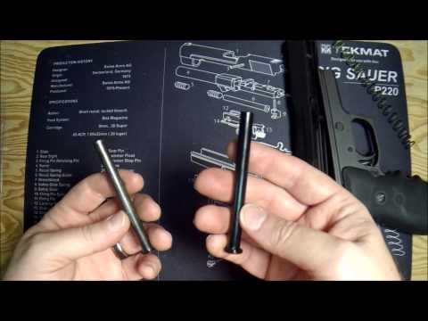 Sig Sauer P220, P226, P229, Stainless Steel Guide Rod Install - YouTube