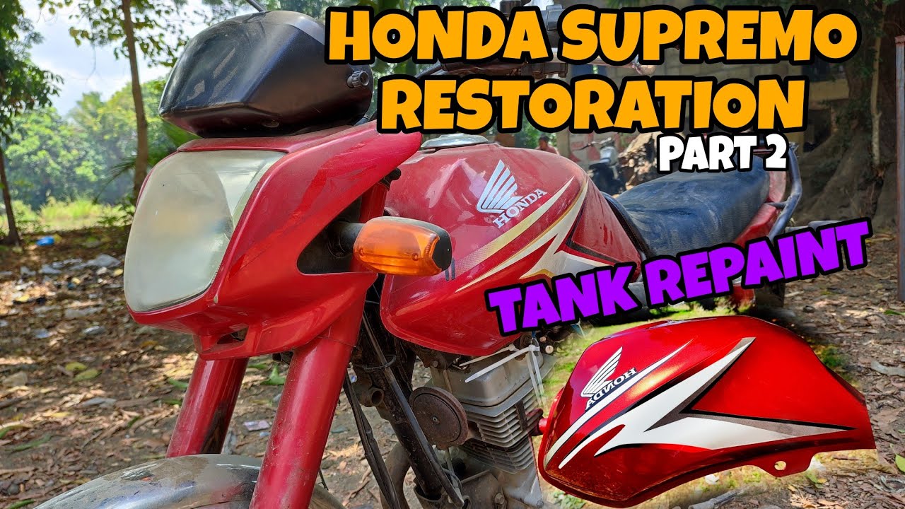 Honda Supremo Restoration///// (TANK REPAINT) Part 2 - YouTube