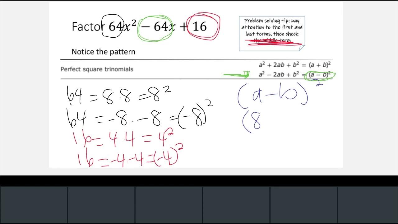 Factor Perfect Squares - YouTube