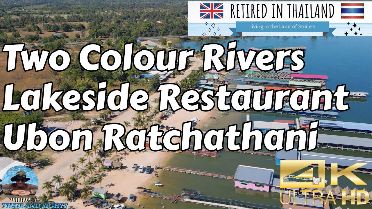 Two Colour Rivers, River Moon joins The Mekong River, Pattaya Noi Lake ...