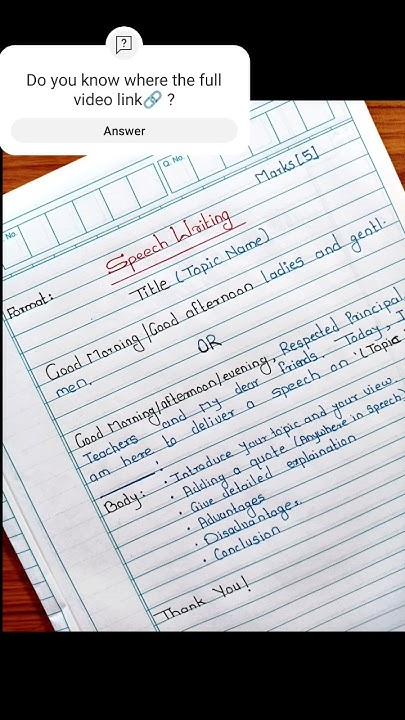 Speech Writing | Drafting a speech | English Writing Skill | Drafting a ...
