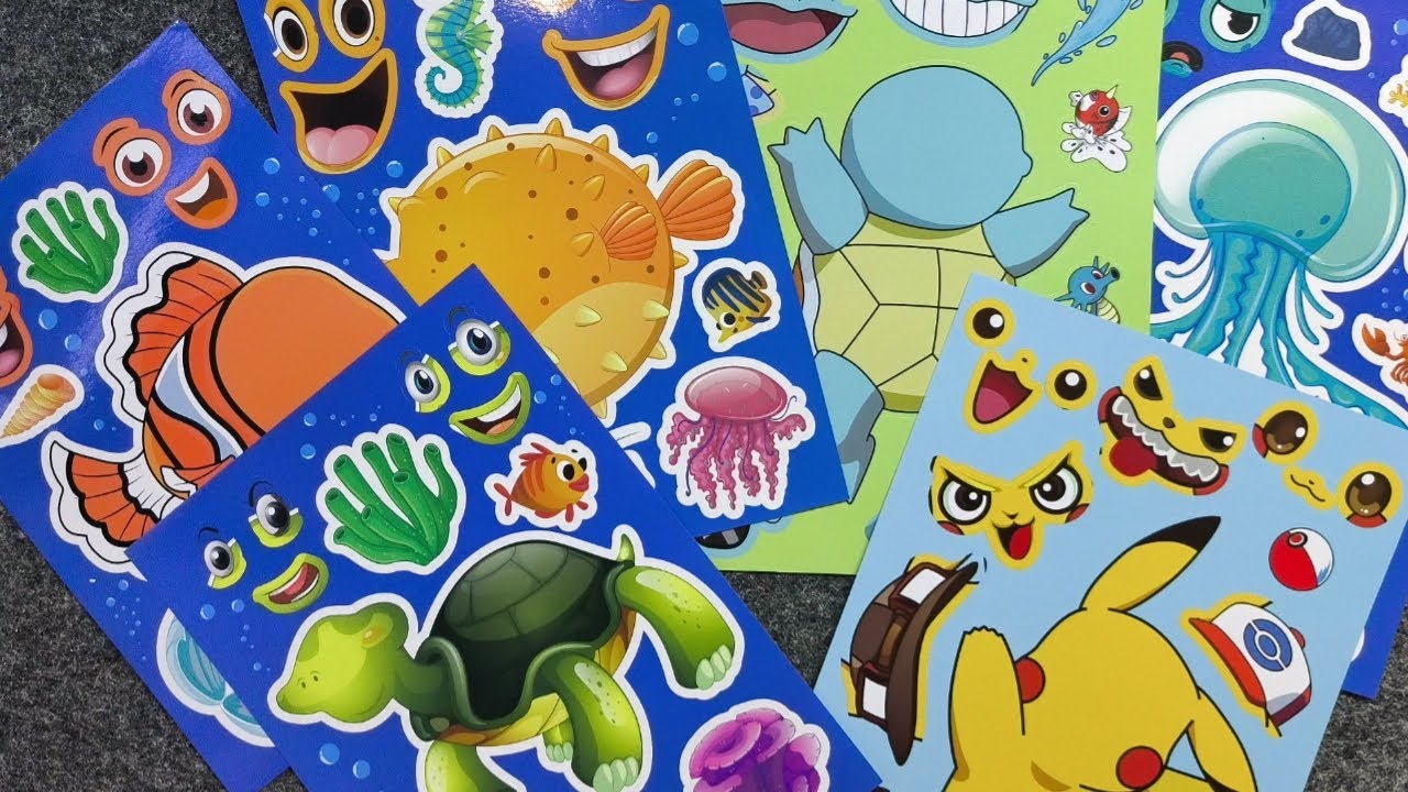 13 Minutes Pokemon, Clown Fish, Puffer Fish, Octopus, Turtle Sticker ...