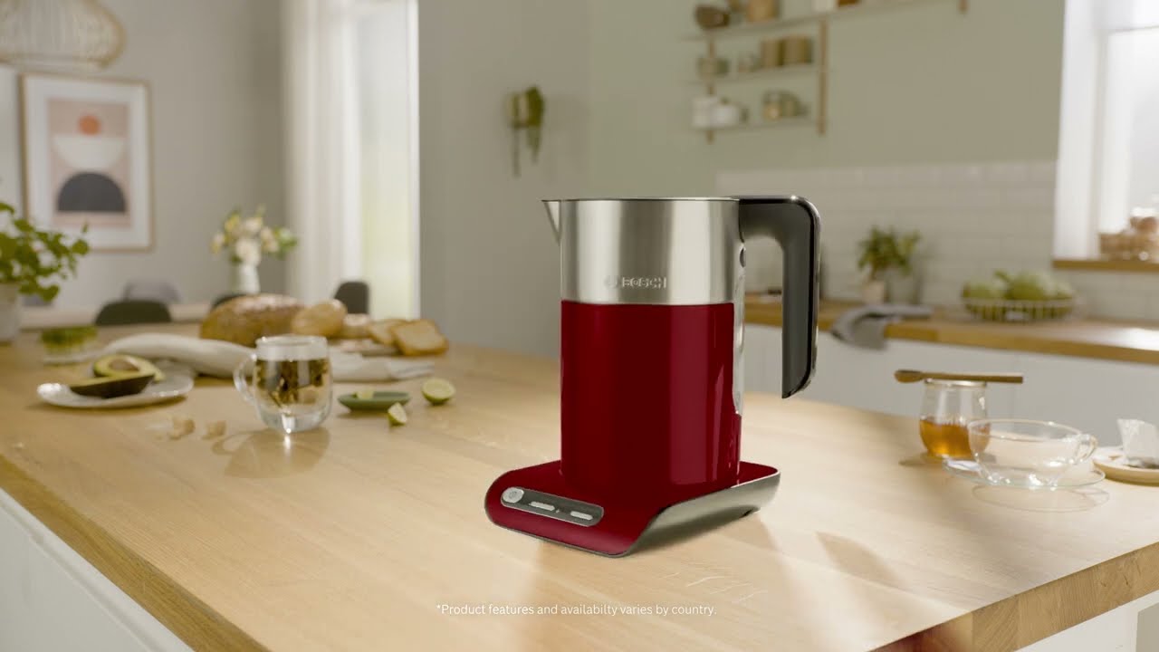 Bosch vattenkokare Styline - elegant och med smarta funktioner - YouTube