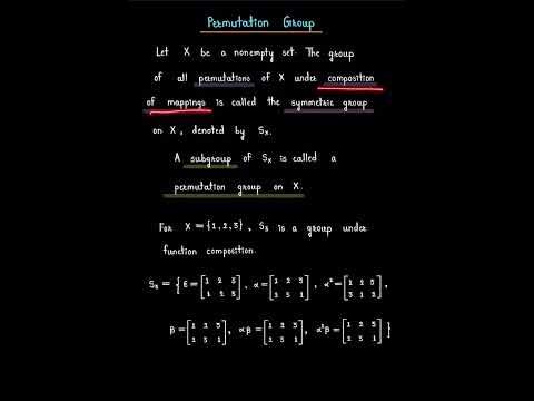 Concept of Permutation Group.#permutations #permutation_groups - YouTube