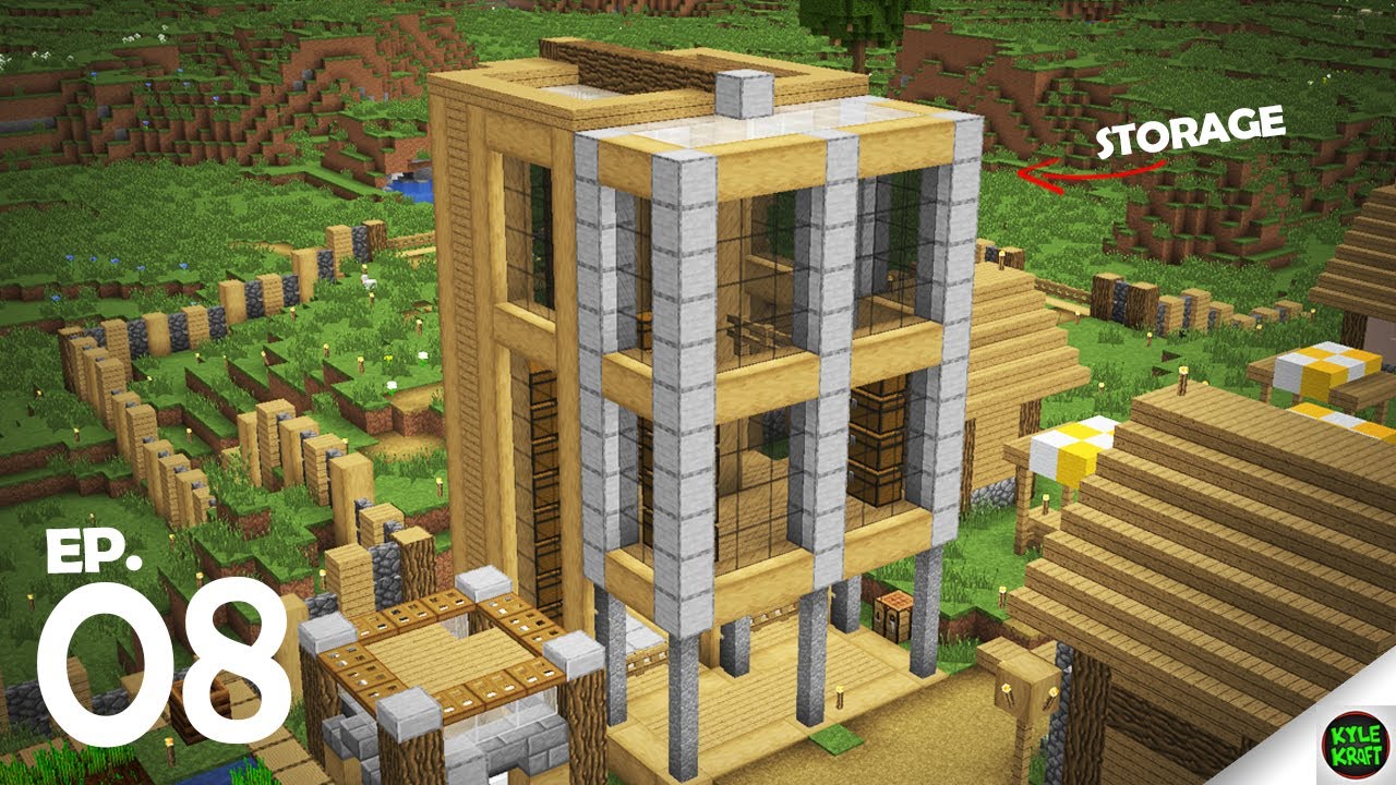 MINECRAFT Survival #8 // VILLAGE STORAGE BUILDING!! - YouTube