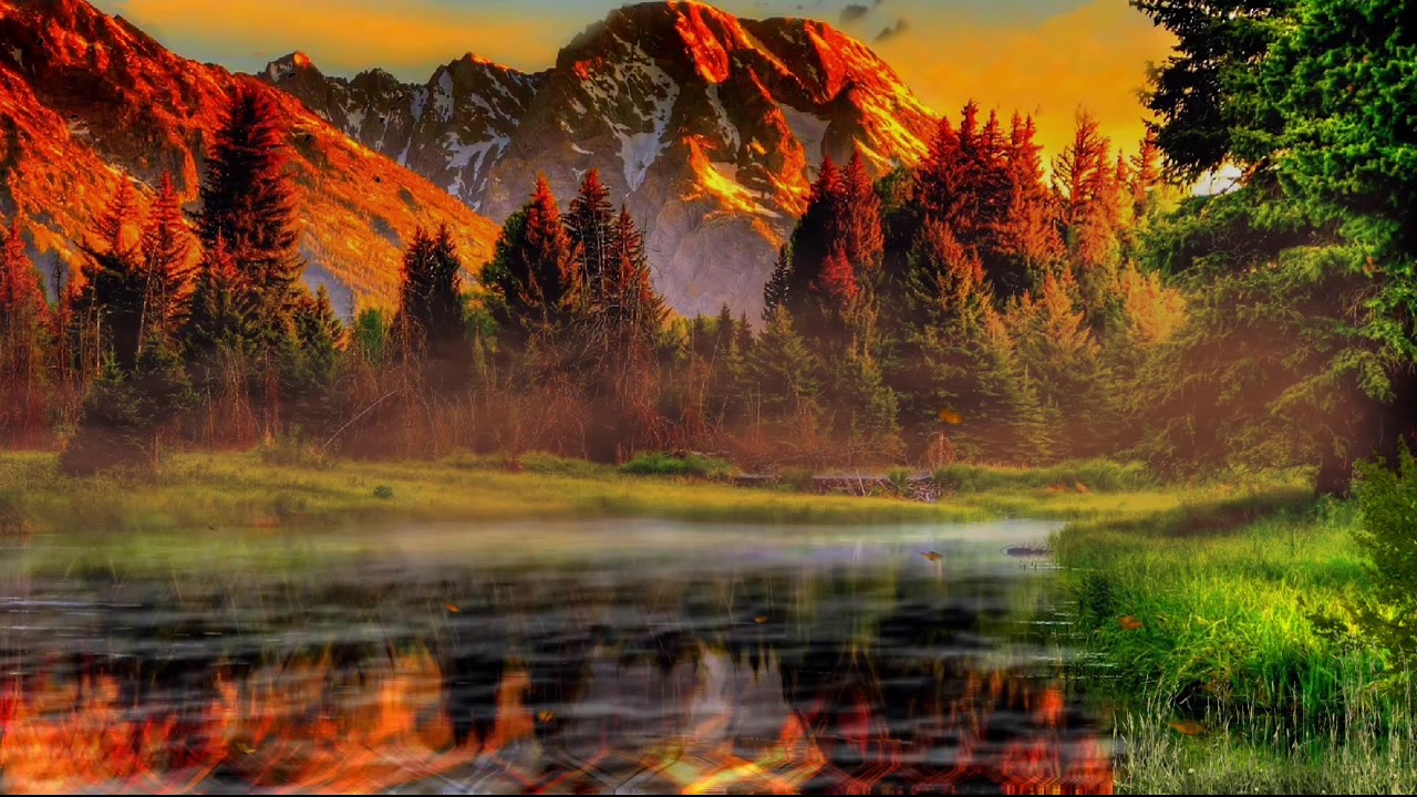 Free Motion Graphics Background Video Loop | Orange Mountains Download ...