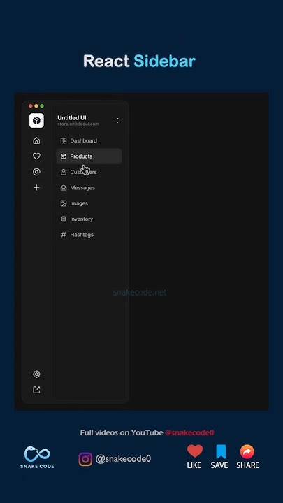 React Sidebar #reactjs #css #javascript #html - YouTube
